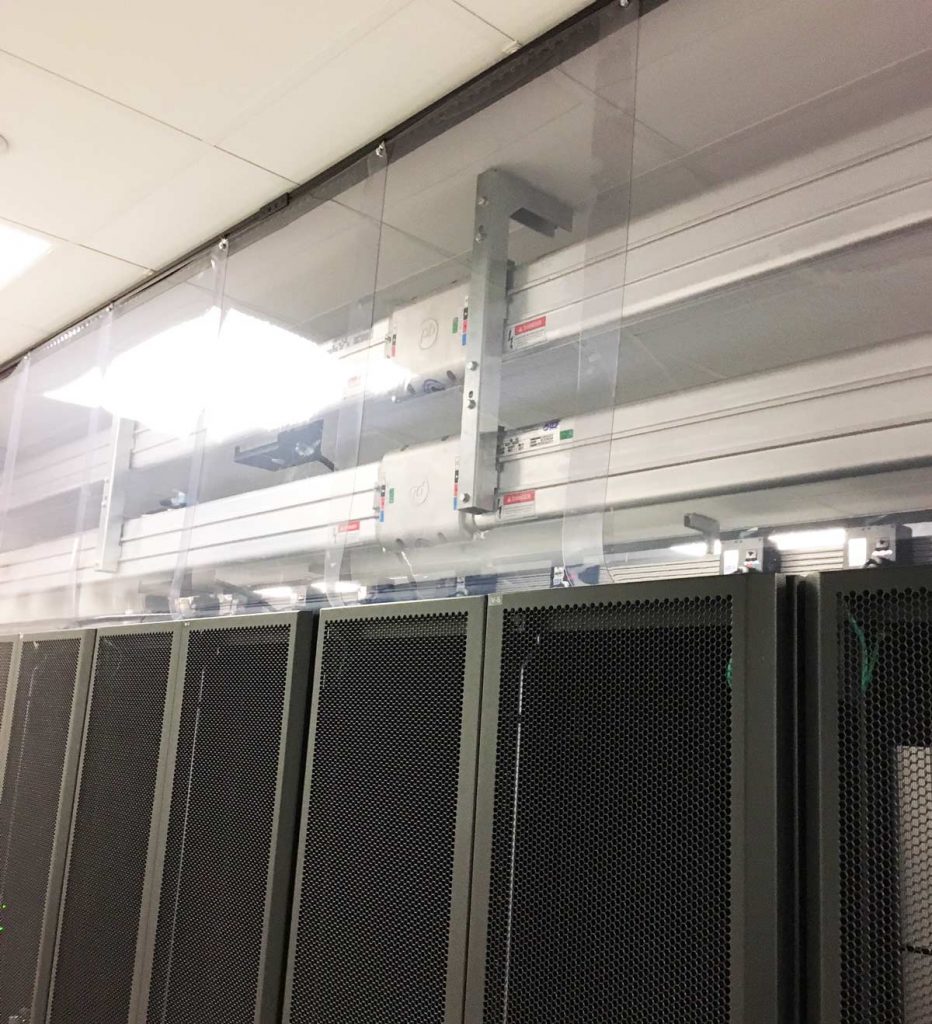 Flexible Aisle Containment Strip Curtains for Data Centers