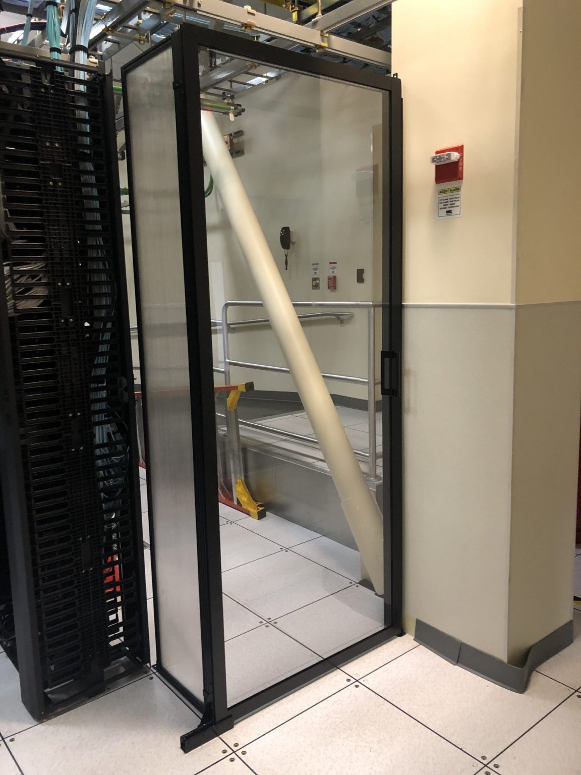 Single Sliding Aisle Containment Door Data Center Parts