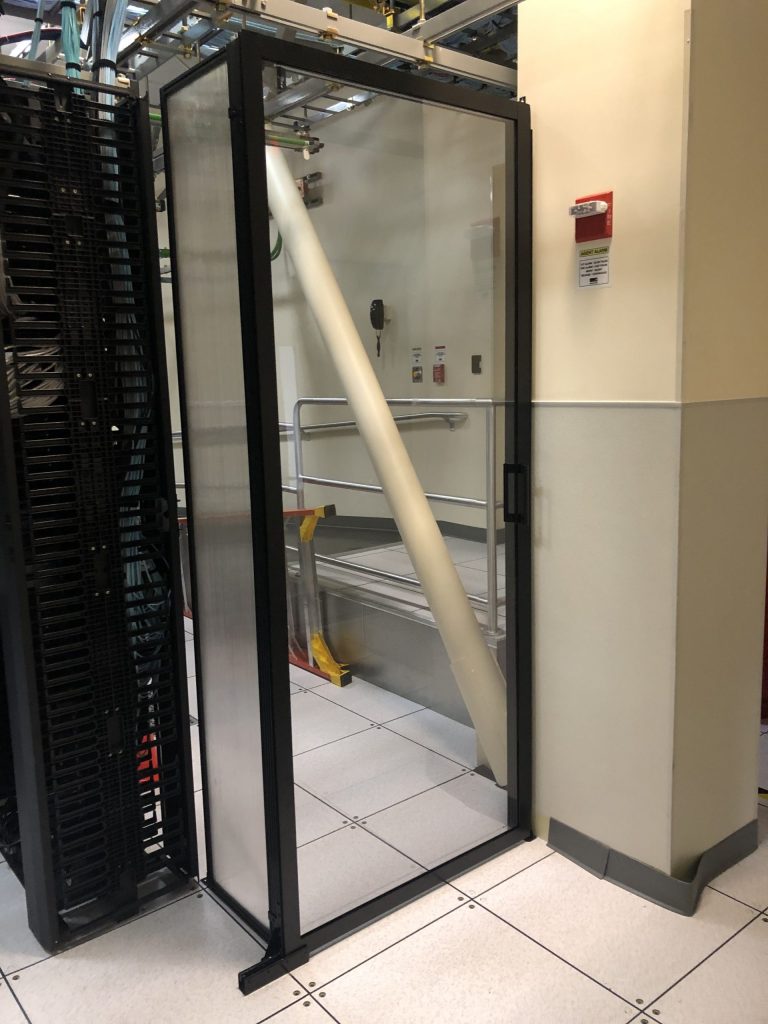 Single Sliding Aisle Containment Door Data Center Parts