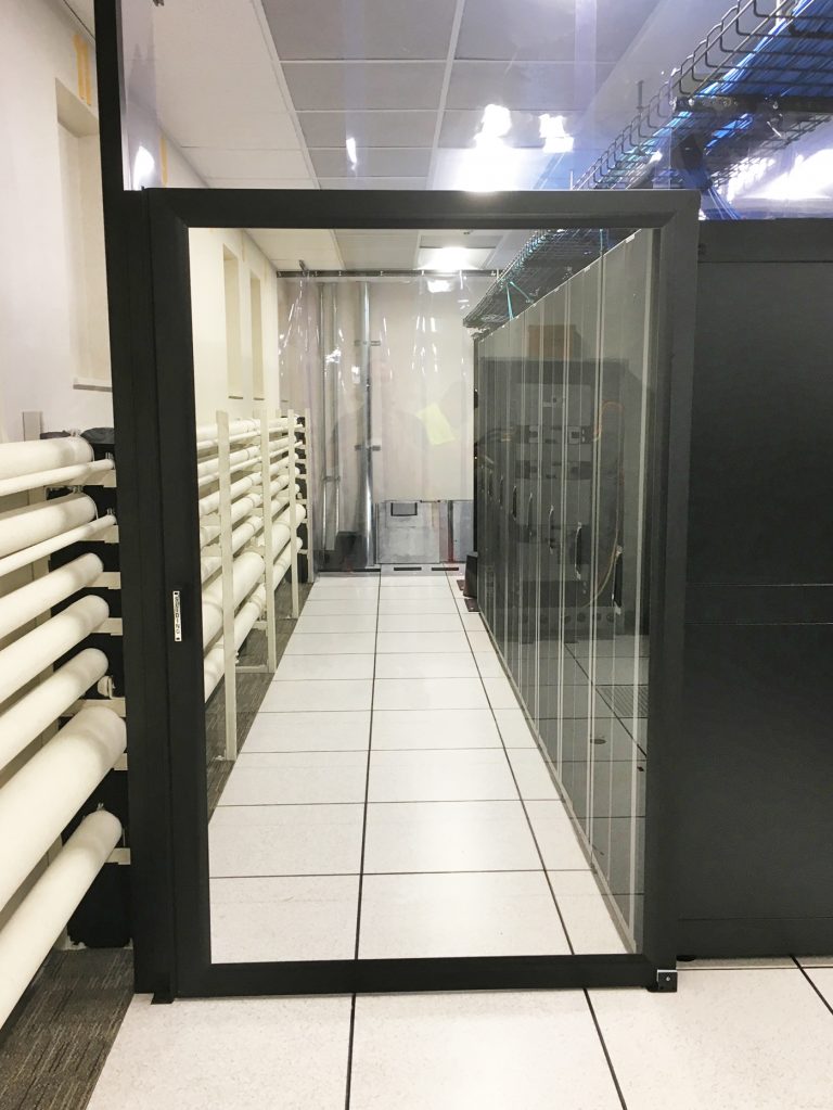 Single Sliding Aisle Containment Door Data Center Parts